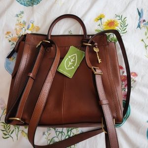 Fossil | Bags | Fossil Parker Embroidered And Perforated Small Backpack ...